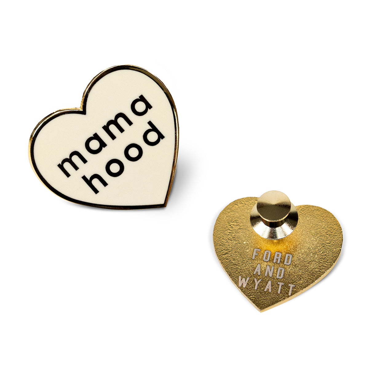 MAMA HOOD™ HEART ICON ENAMEL PIN - OFF WHITE – Ford And Wyatt