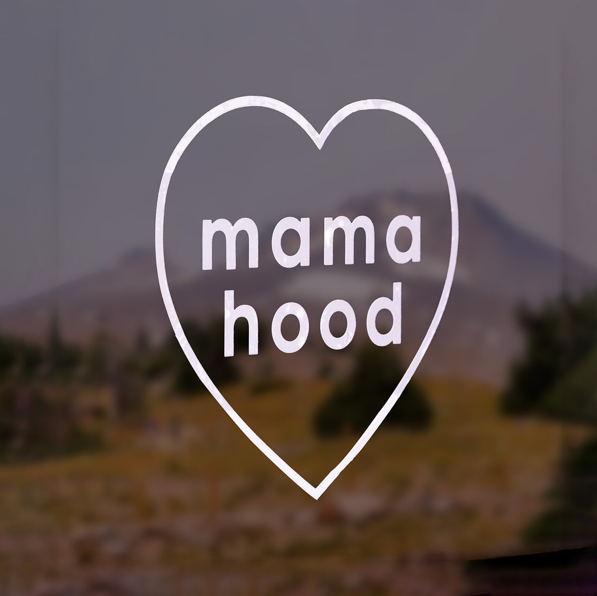 MAMA HOOD™ HEART ICON CAR WINDOW TRANSFER - WHITE – Ford And Wyatt